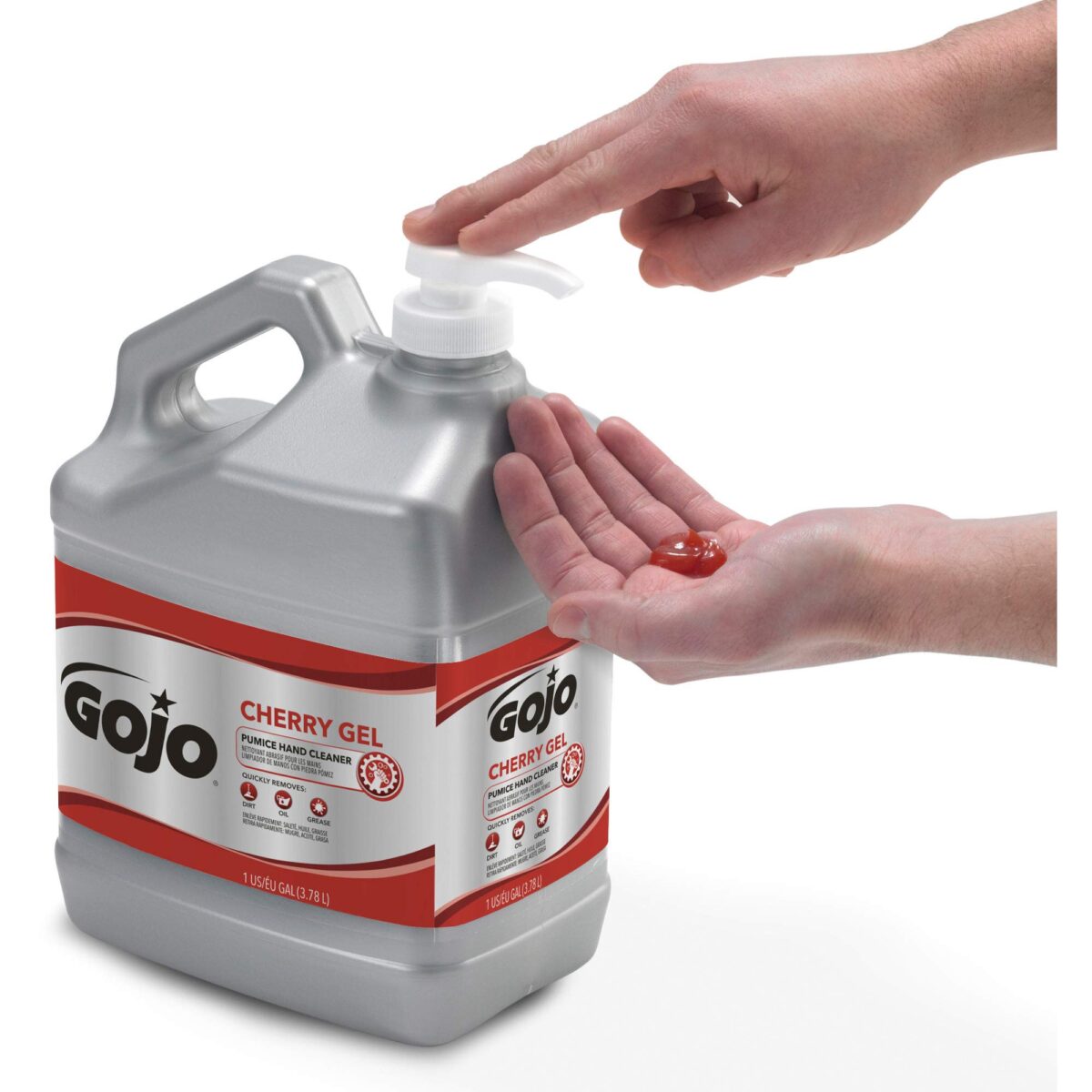 Gojo Hand Cleaner Gel, Cherry With Pumice, 1 Gal Bottle With Pump ...