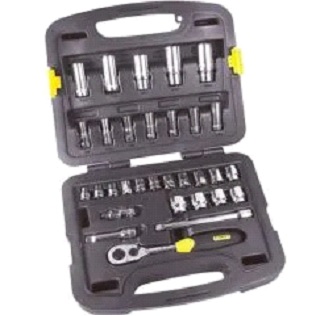Stanley 3/8” Sq Drive 31pcs Standard & Deep Socket set 8mm to 22mm ...