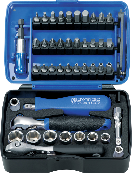 Heytec 44pcs 1/4″ Socket 6 to 13mm & Bits Set – ASPAC Industrial Tools