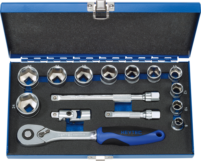Heytec 15pcs 3/8ins Sq Drive Socket Set 8mm to 24mm – ASPAC Industrial ...