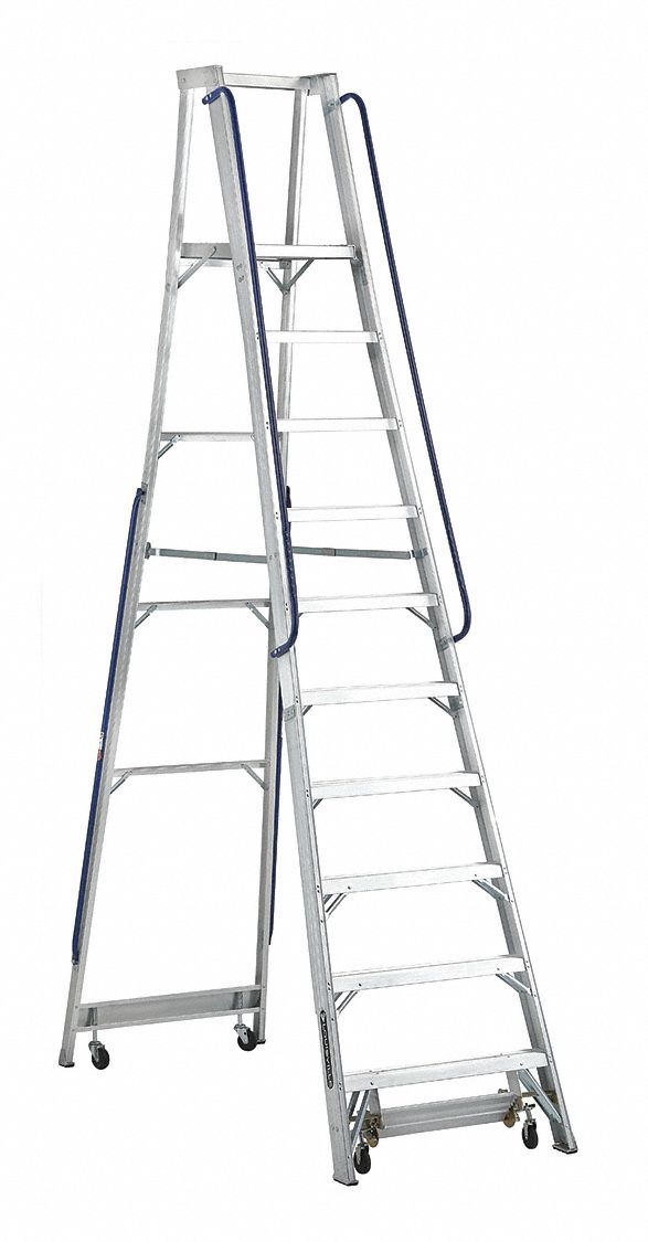 LOUISVILLE 10-FOOT MOBILE ALUMINUM PLATFORM LADDER – 300lbs – ASPAC ...