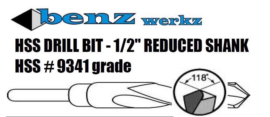 Benz Werkz HSS Reduce Shank 1/2″ x 5/8″ – ASPAC Industrial Tools